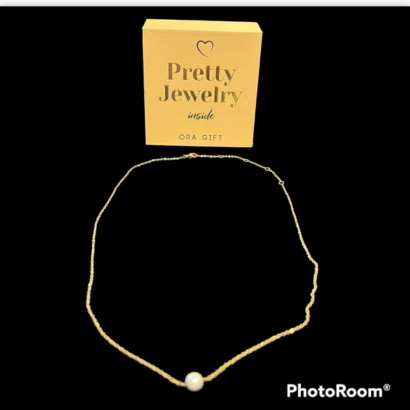 ora gift | Jewelry | Ora Gift Cozy Single Pearl Necklace 925 Silver ...